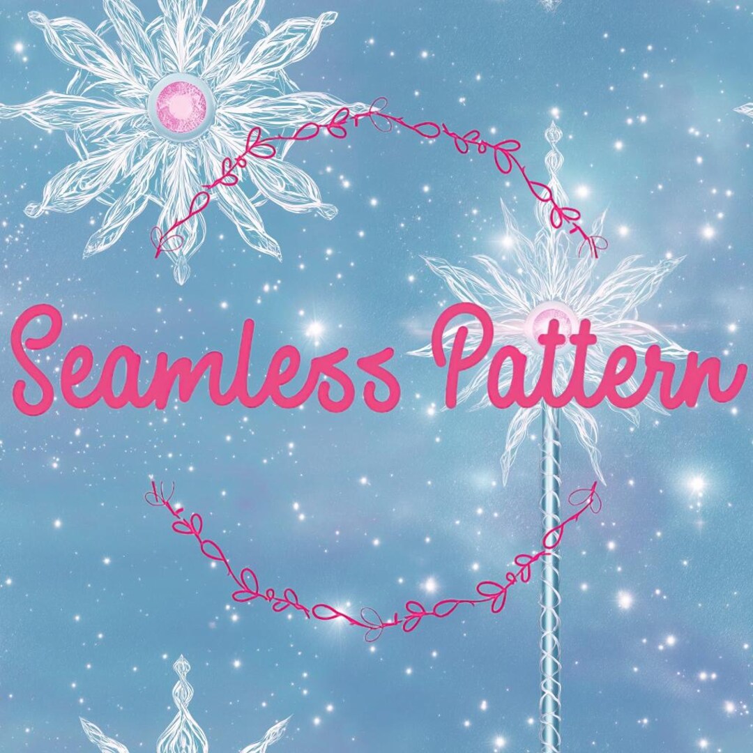 Magical Glinda Wicked Inspired Wand Digital Pattern Snowflake Wand ...