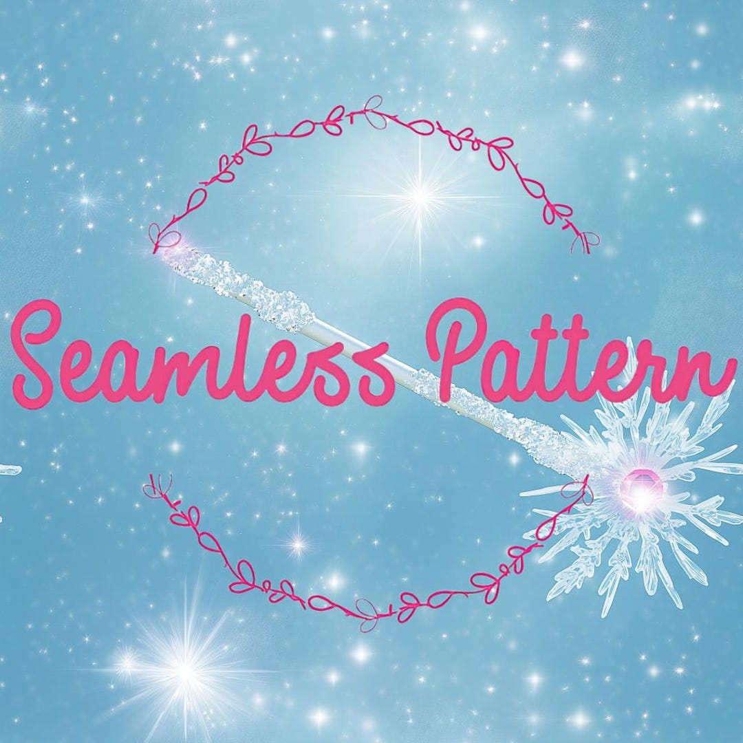 Wicked Inspired Glinda Wand Digital Pattern Snowflake Wand With Pink ...