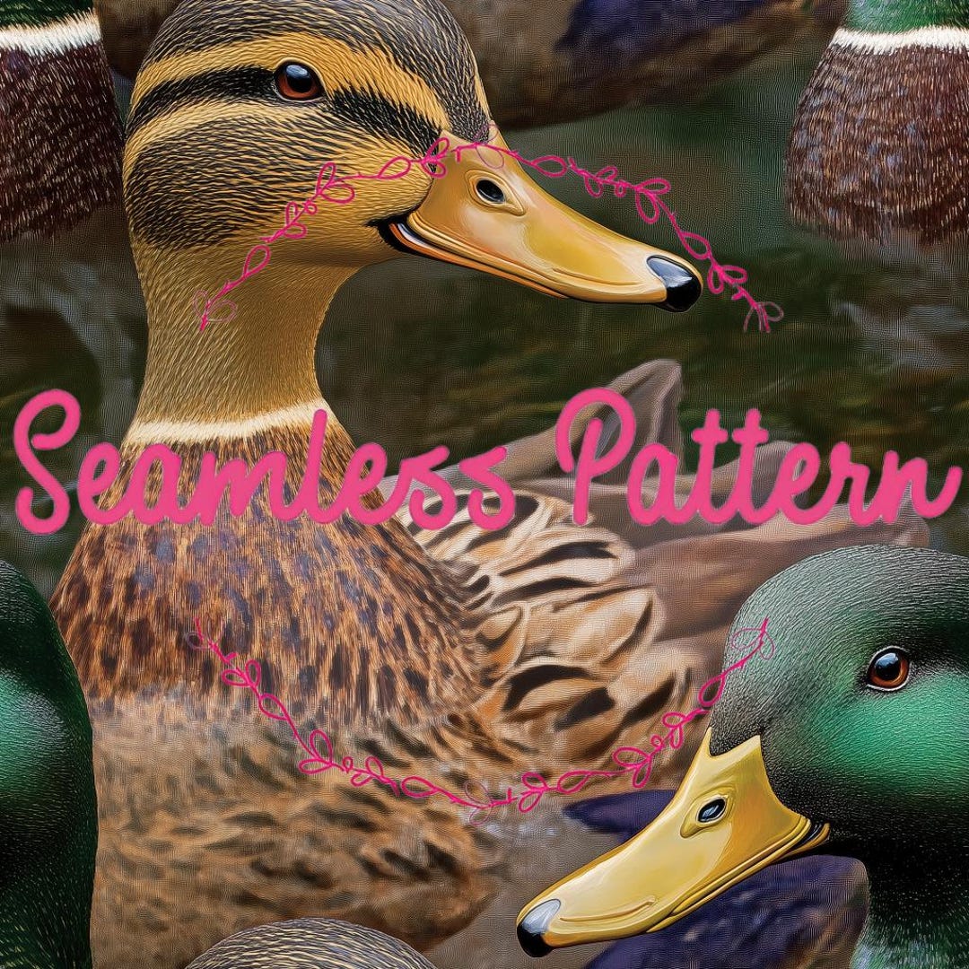 Ultra-realistic Mallard Duck Pattern Instant Download High-resolution ...