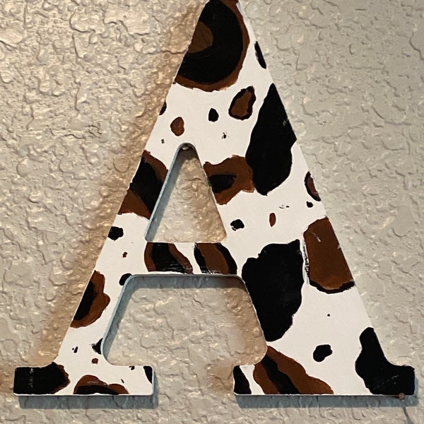 Cowprint Letters - Etsy