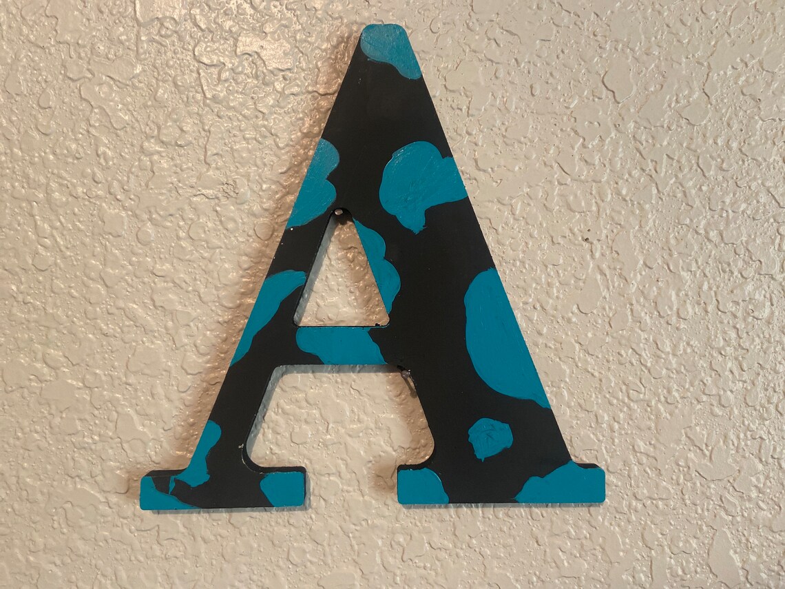 Cowprint Letters - Etsy