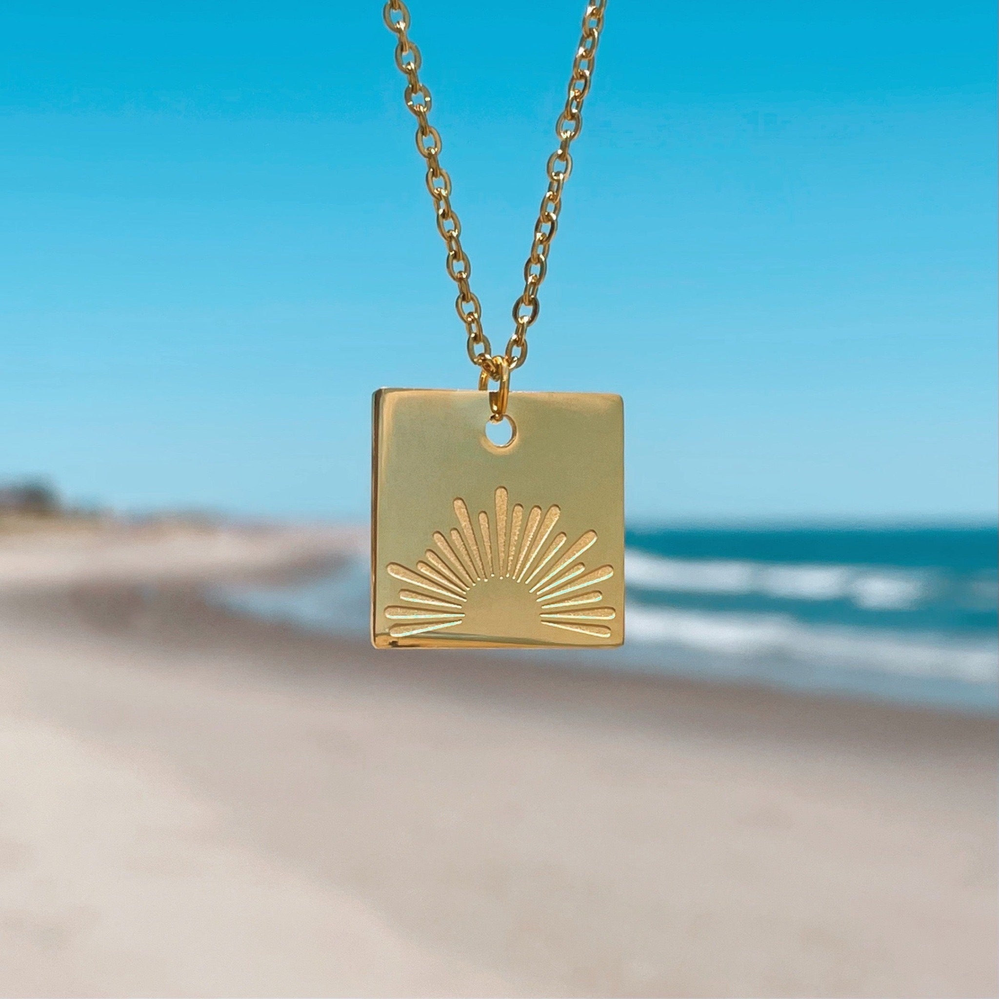 Sunset Necklace Handmade Beach Inspired Jewelry, Summer Accessory, Gift ...