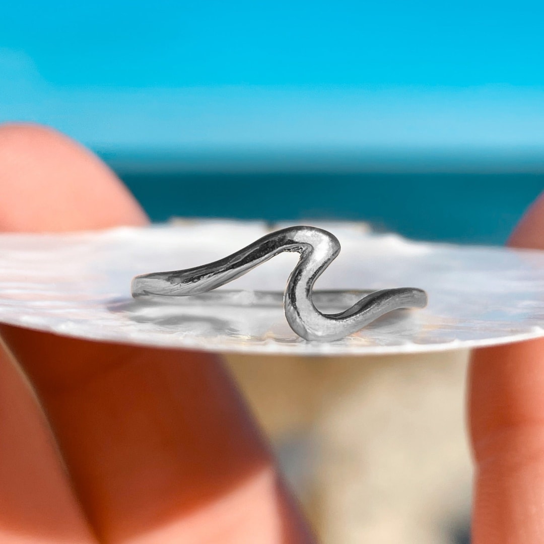 Wave Ring - Handmade Ring, Ocean Inspired Jewelry, Unique Sterling ...