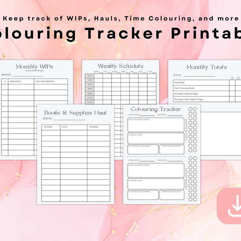 Book Tracker Coloring Page - Etsy