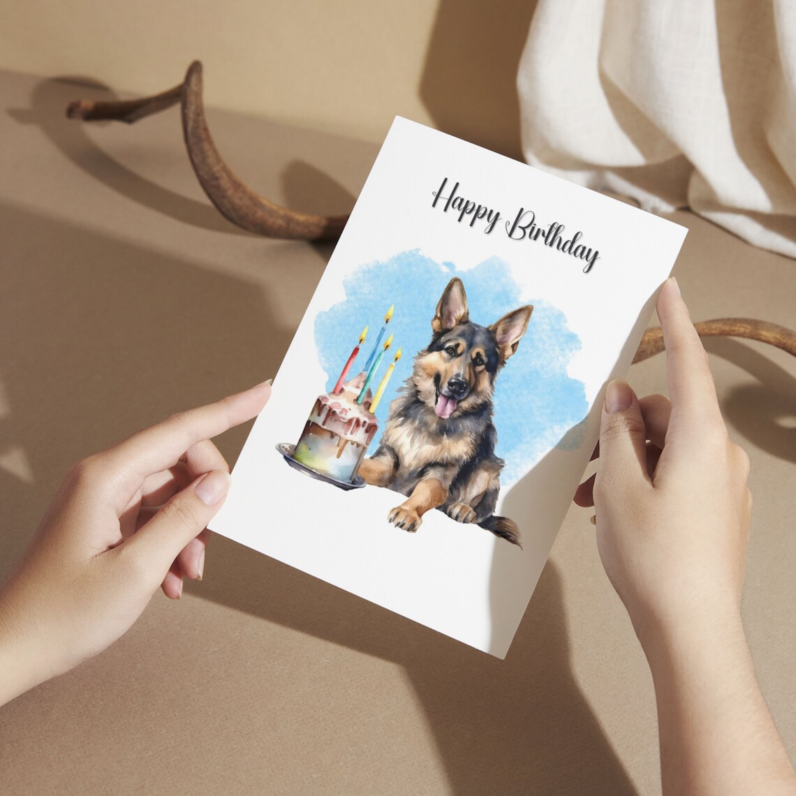 Dog Birthday Card Printable German Shepherd Birthday Card Printable ...