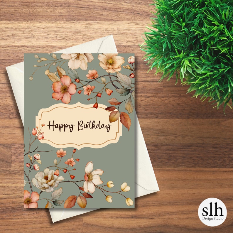 Cottagecore Birthday Card Printable Cottagecore Digital Printable ...