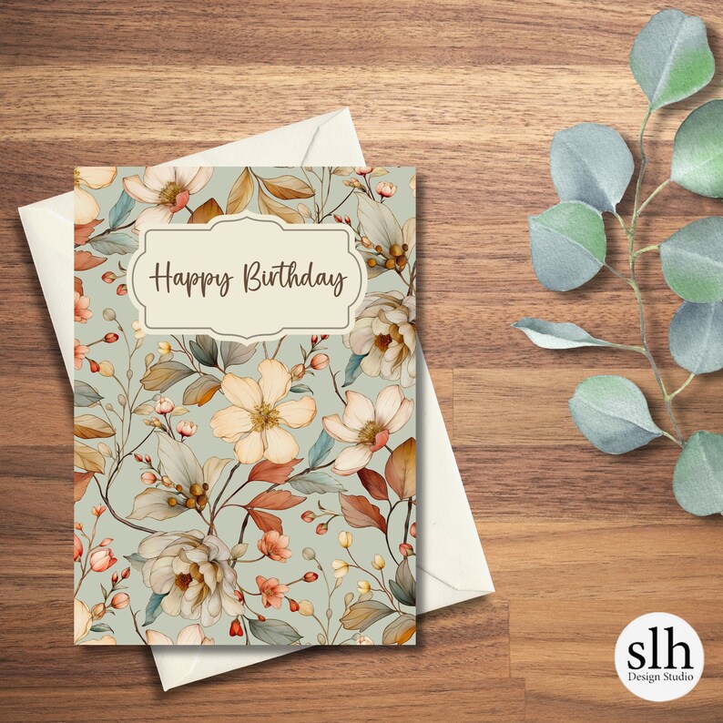 Cottagecore Birthday Card Printable Cottagecore Digital Printable ...