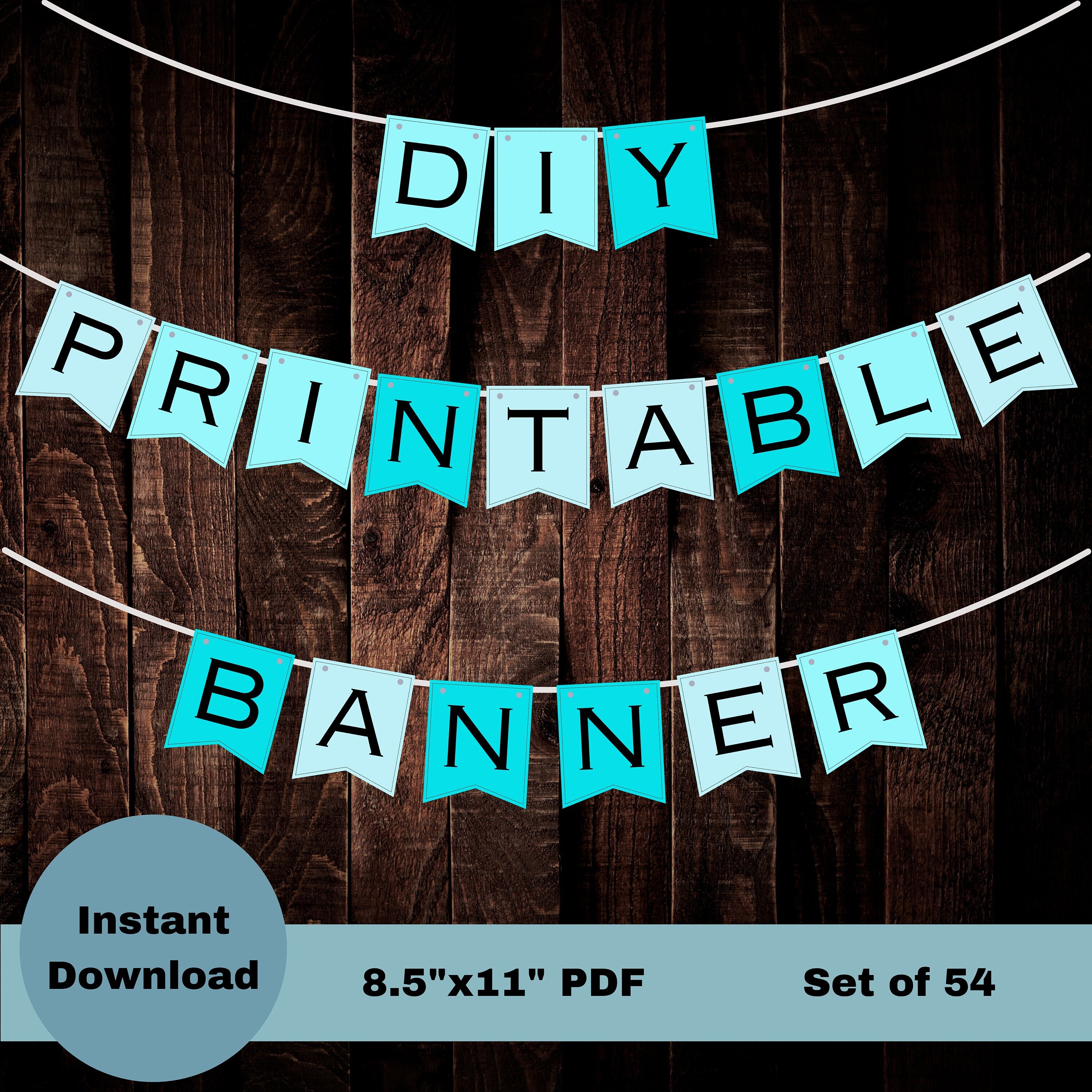 DIY Printable Banner Birthday Celebration Banner Shower Decoration ...