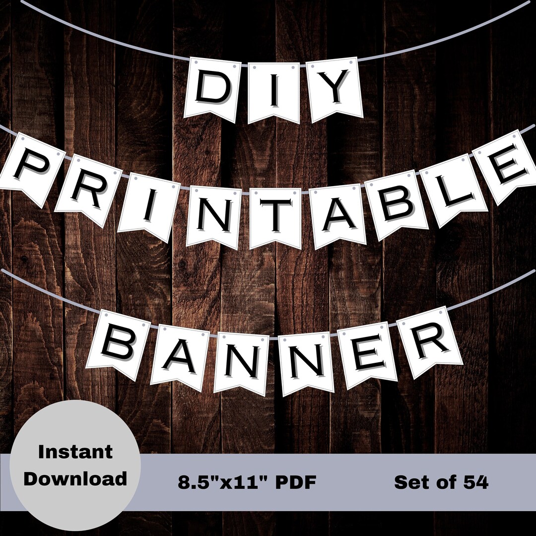 DIY Printable Banner Birthday Celebration Banner Shower Decoration ...