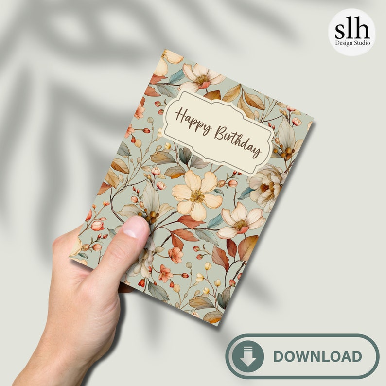 Cottagecore Birthday Card Printable Cottagecore Digital Printable ...