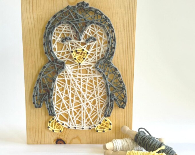 String Art DIY Kit - Penguin - Do It Yourself Kit - String Art - Adult ...