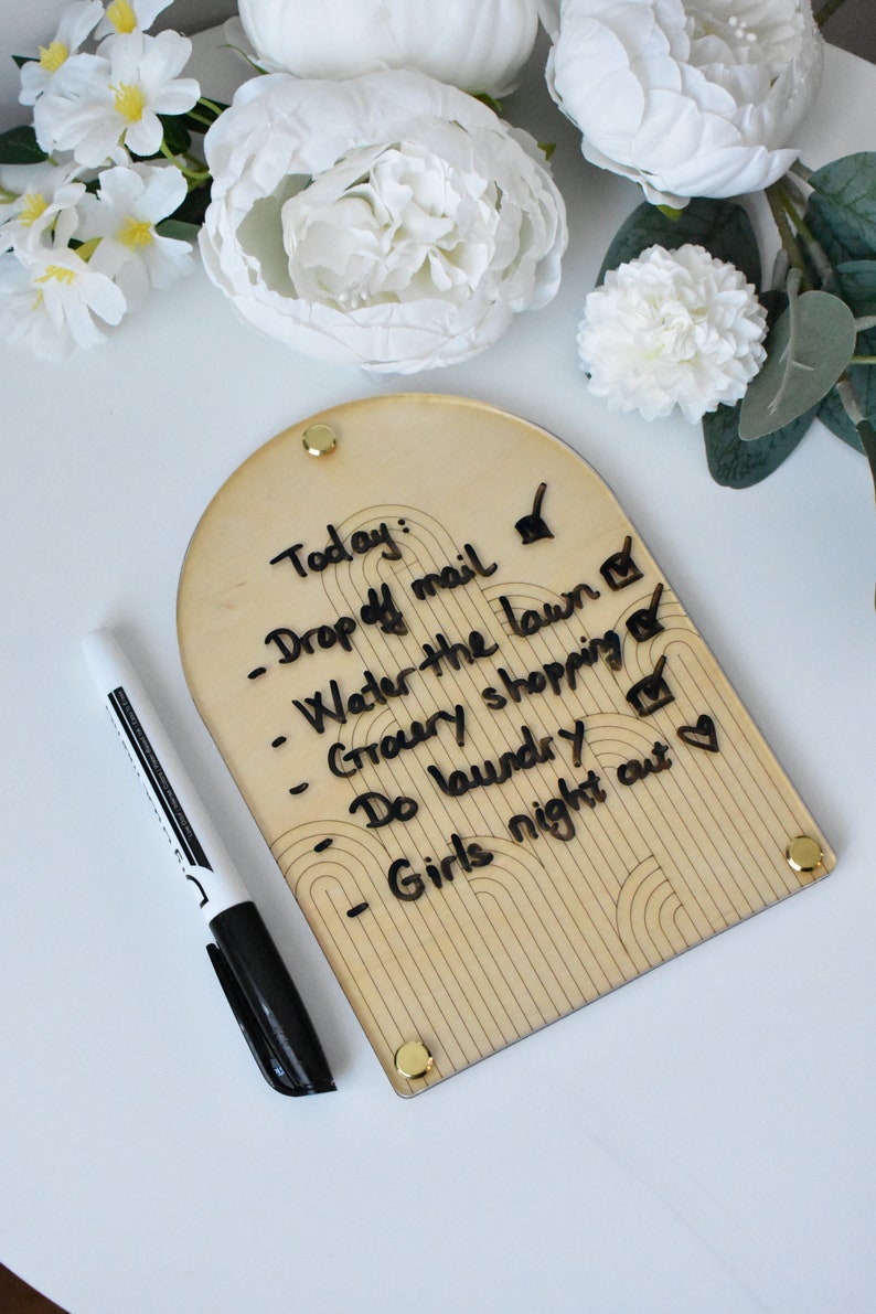 Dry Erase Board Acrylic Notepad Desktop Notepad Acrylic to - Etsy