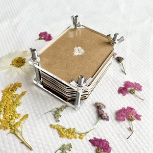 Mini Flower Press With 8 Layers, Portable Flower Press With Wing Nuts, DIY Pressed Flowers ...