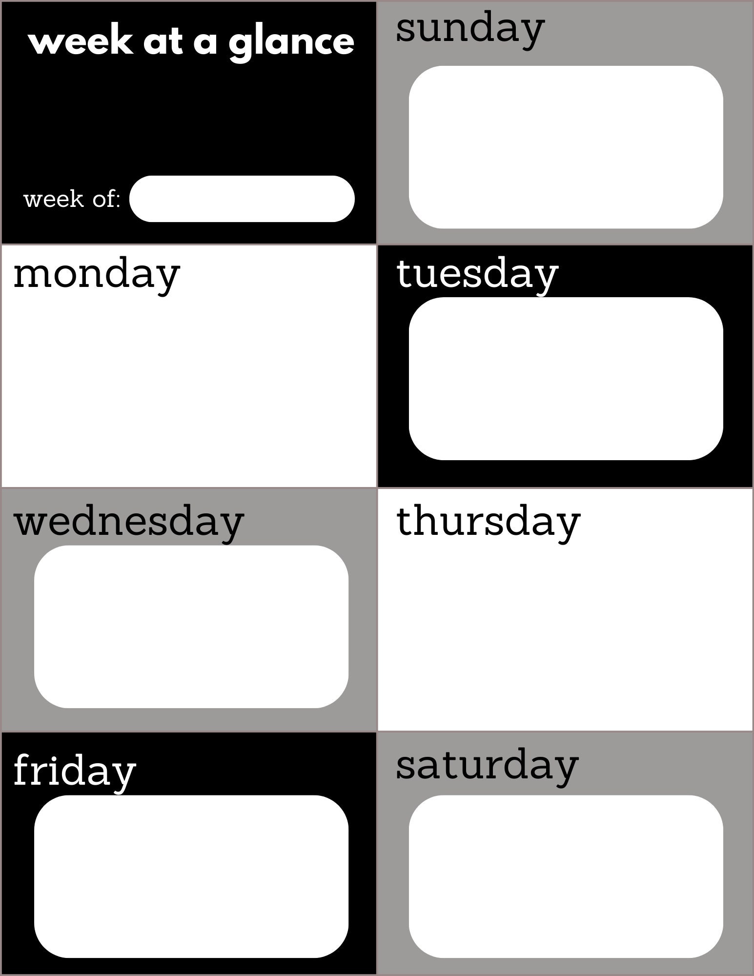 Personal Planner, Printable Planner, Planner Digital Printable ...