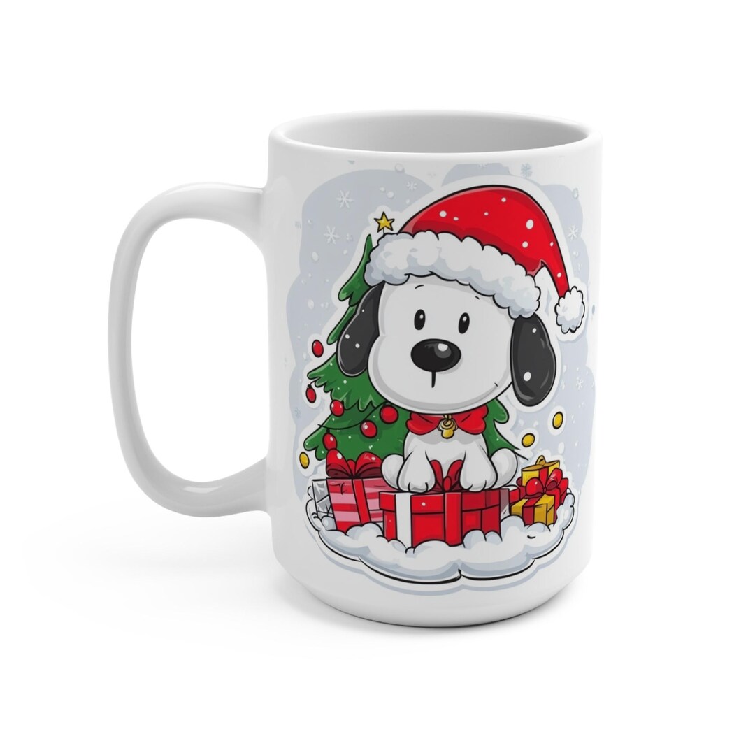 Christmas Snoopy Mug 15oz Holiday Gift Idea, Peanuts Fan Cup, Festive ...