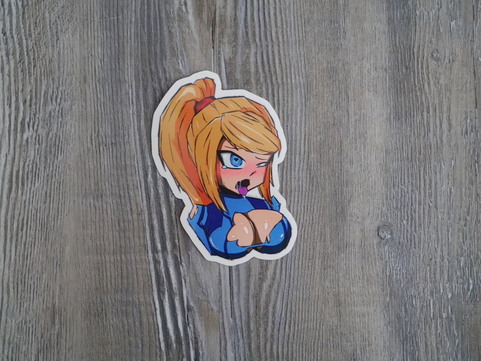 Samus Ahegao Sticker Etsy