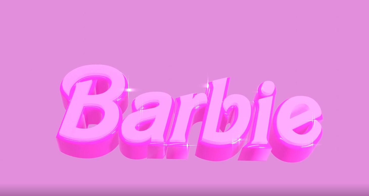 Pink Sparkly 3d Animated Barbie Logo - Etsy