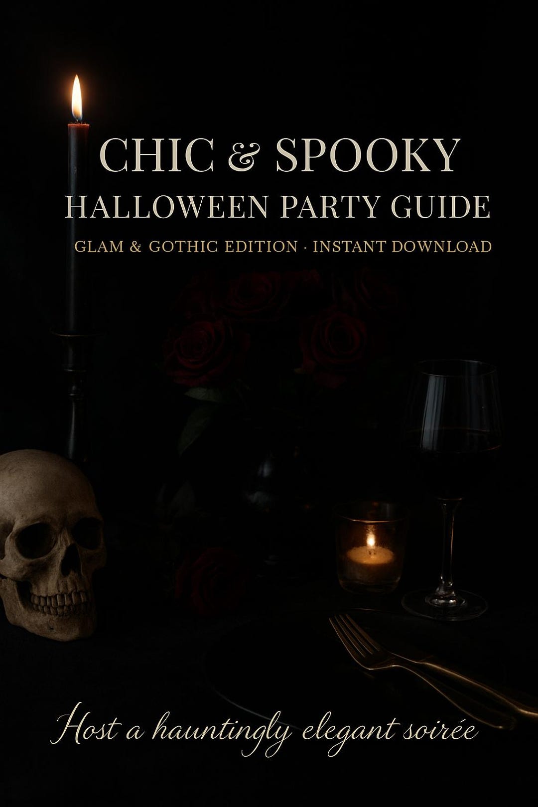 Glamorous Gothic Halloween Party Kit: Elegant Decor and Spooky ...