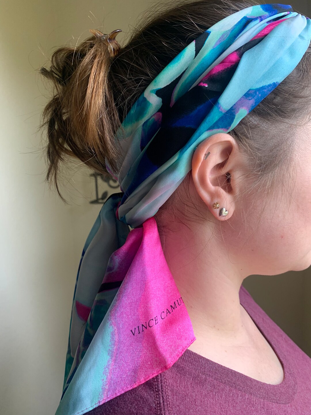 Multi Colored Silk Scarf - Etsy