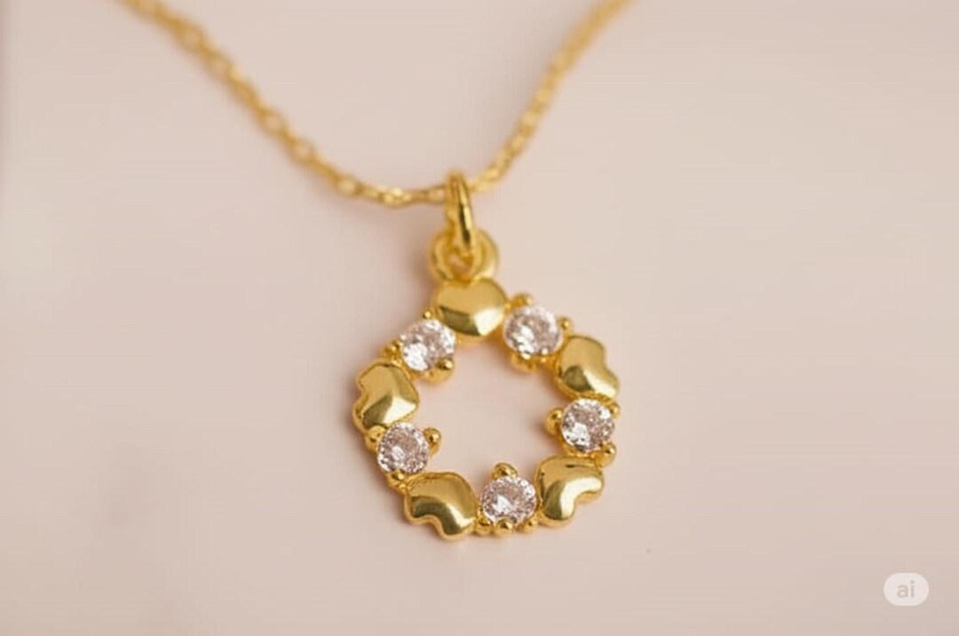 Pave Diamond Heart Necklace: Sterling Silver Crystal Love Pendant - Etsy