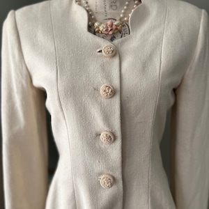SUPER RARE - Vintage 1940's Ivory "bar Jacket" Blazer With Corded ...