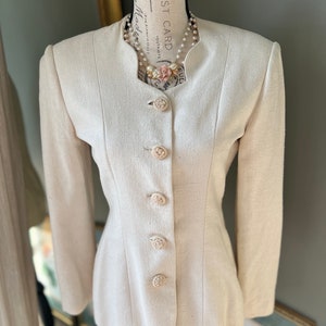 SUPER RARE - Vintage 1940's Ivory "bar Jacket" Blazer With Corded ...