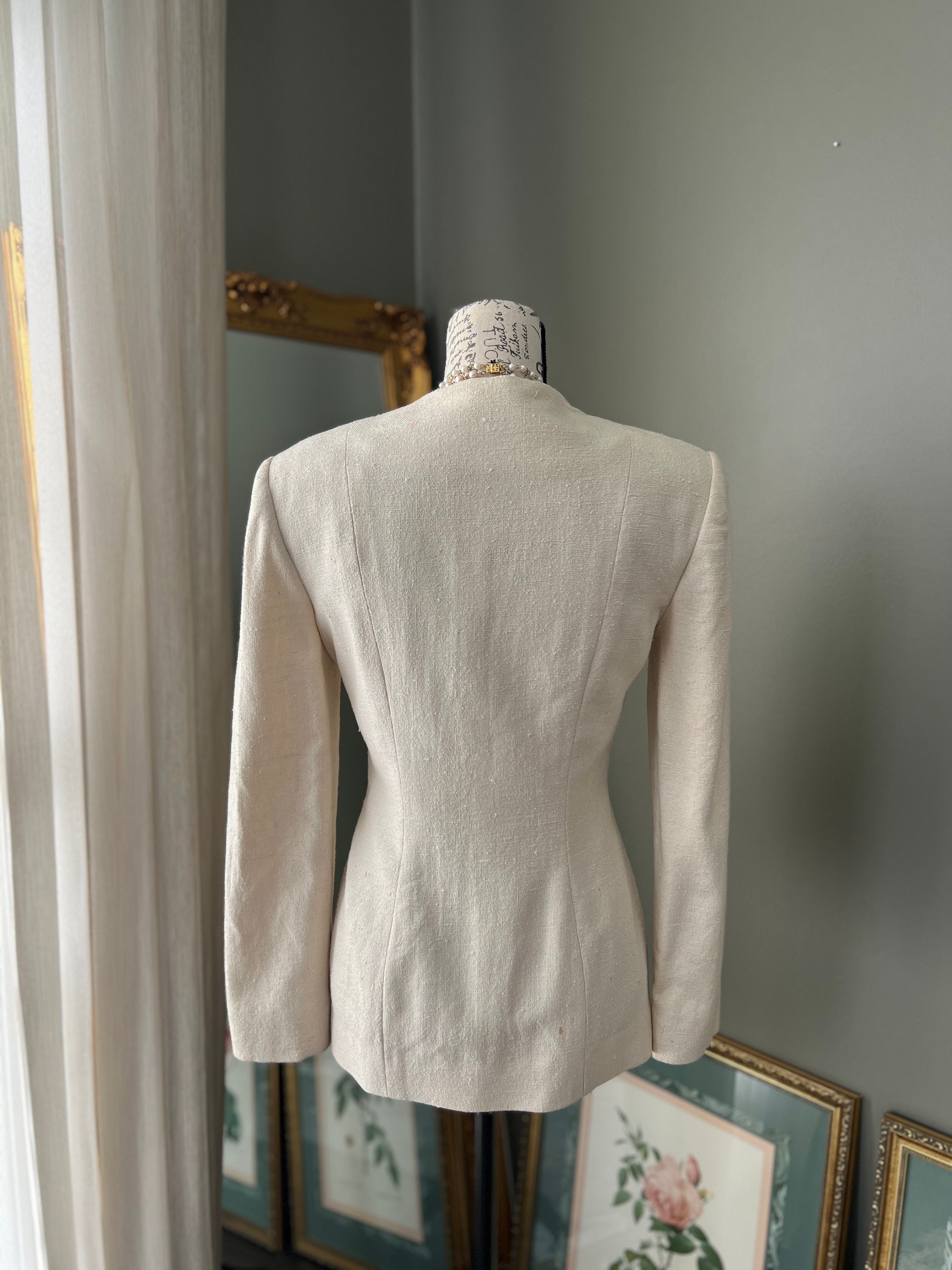 SUPER RARE - Vintage 1940's Ivory "bar Jacket" Blazer With Corded ...