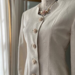 SUPER RARE - Vintage 1940's Ivory "bar Jacket" Blazer With Corded ...