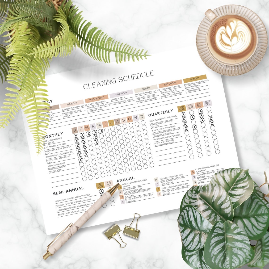 Editable Cleaning Planner Digital PDF, Printable Cleaning Schedule ...