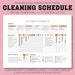 Editable Cleaning Planner Digital PDF, Printable Cleaning Schedule ...