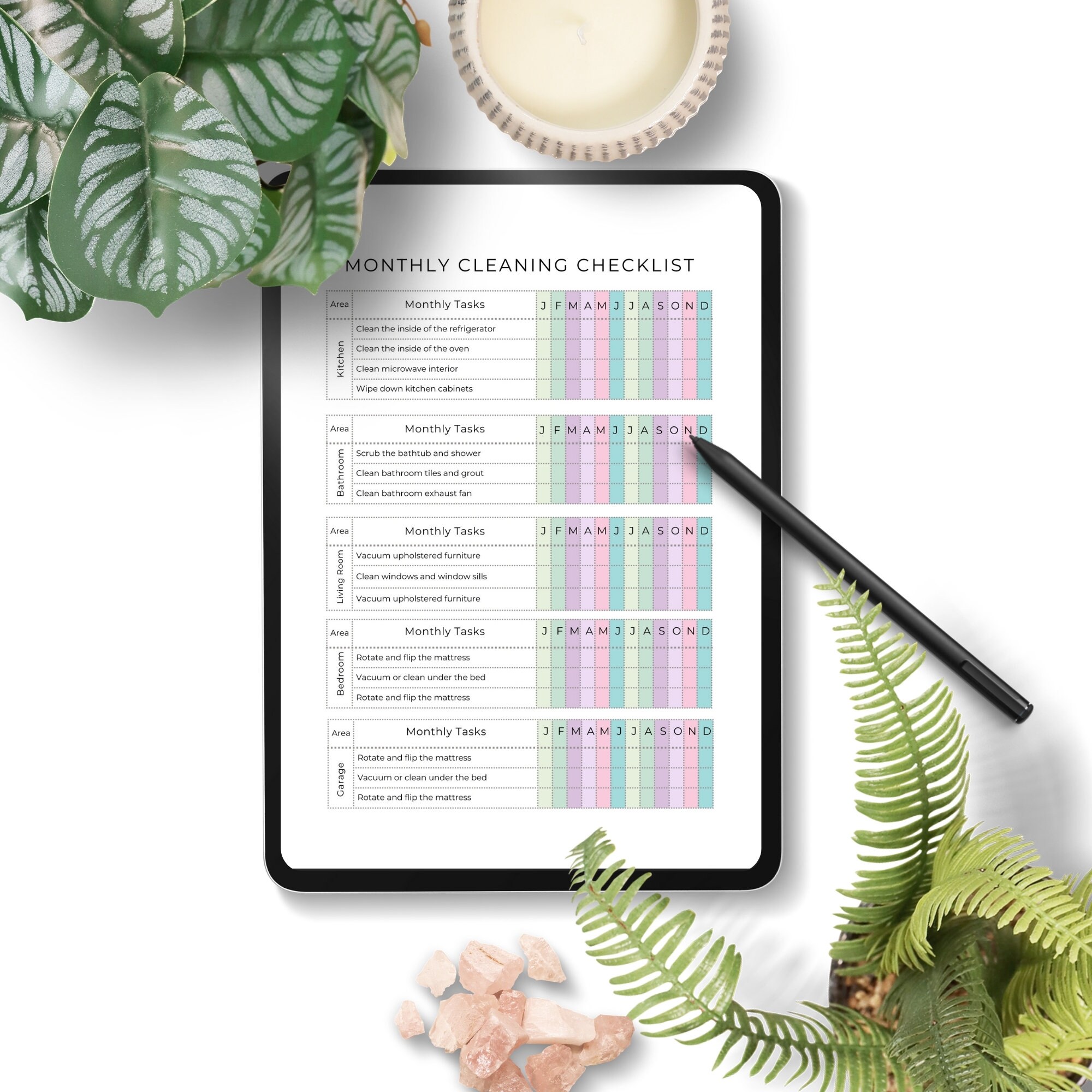 Editable Chore Chart Checklist, ADHD Deep Cleaning Planner, Printable ...