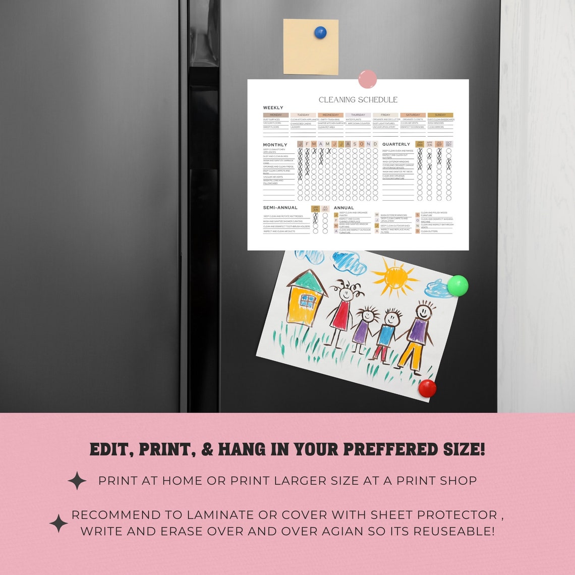 Editable Cleaning Planner Digital PDF, Printable Cleaning Schedule ...