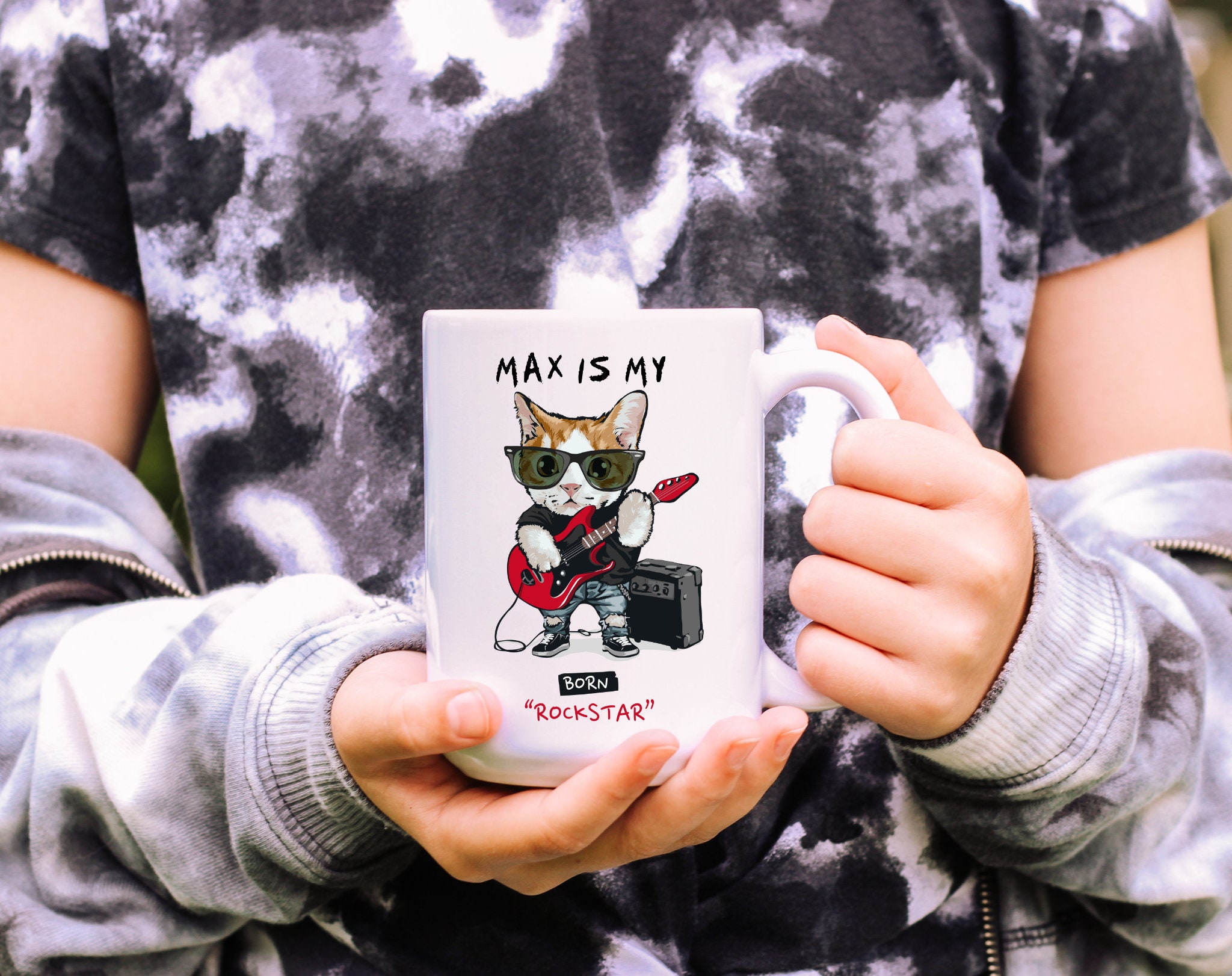 Personalized Cat Mug, Cat Owner Mug With Custom Name, Dj Coffee Mug ...