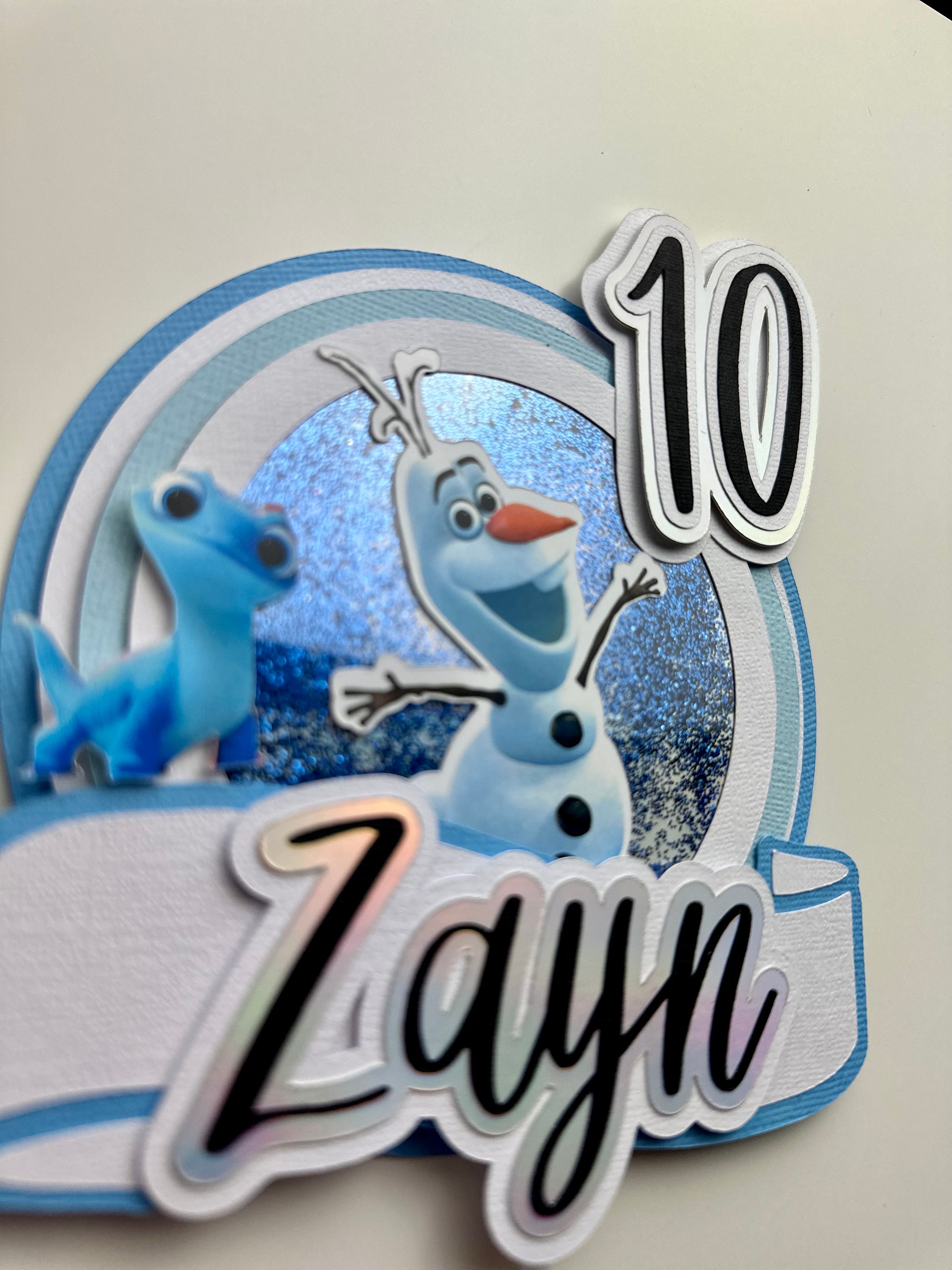 Frozen Inspired Cake Topper, Personalized Frozen Cake Topper, Olaf ...