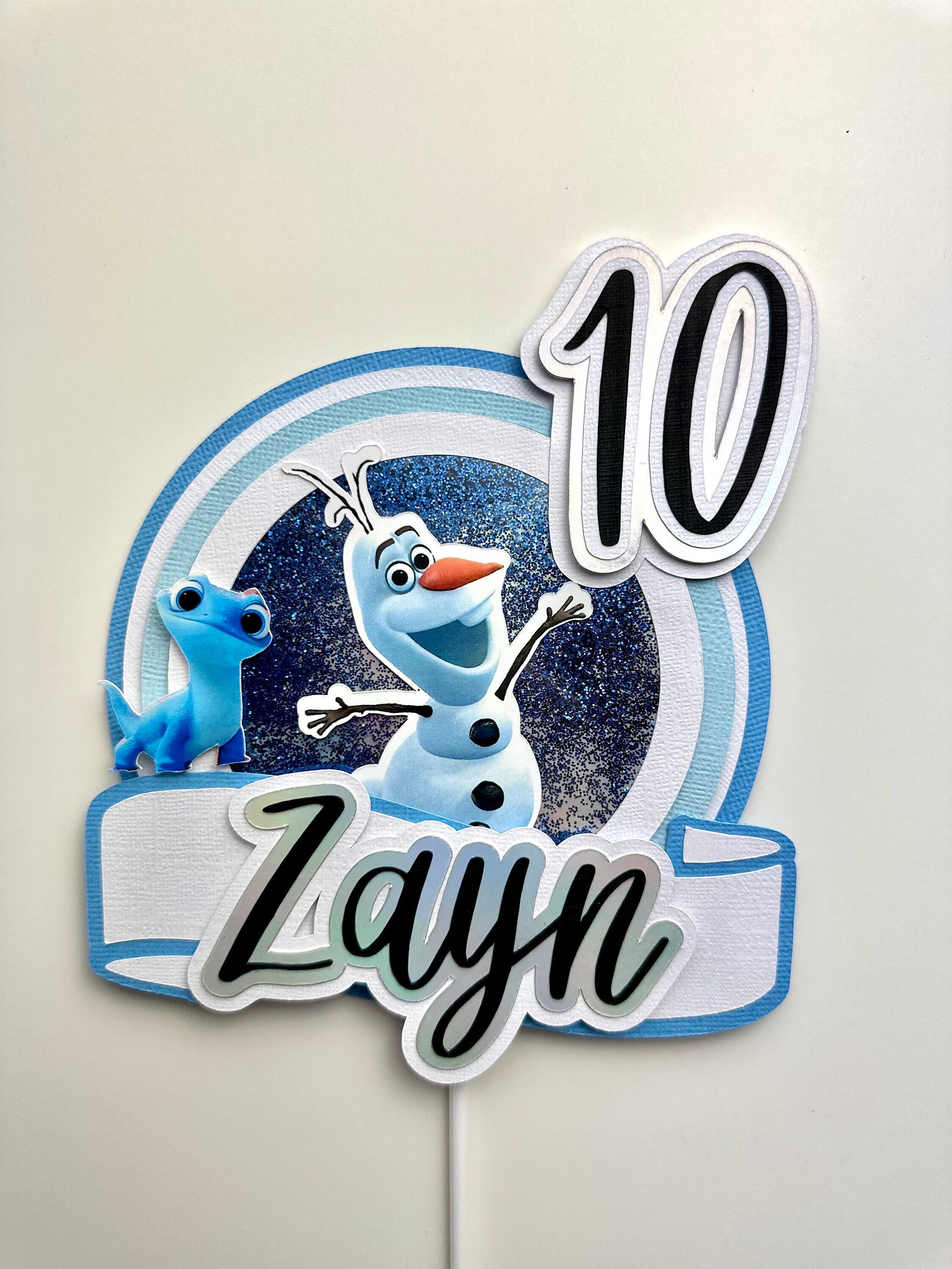 Frozen Inspired Cake Topper, Personalized Frozen Cake Topper, Olaf ...