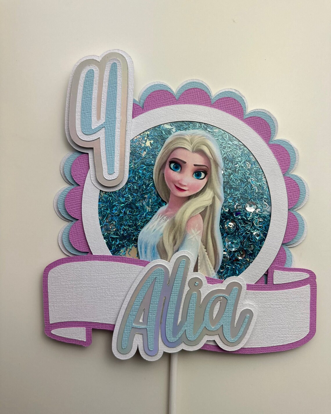 Frozen Cake Topper Shaker - Elsa Cake Topper - Personalized Cake Topper ...