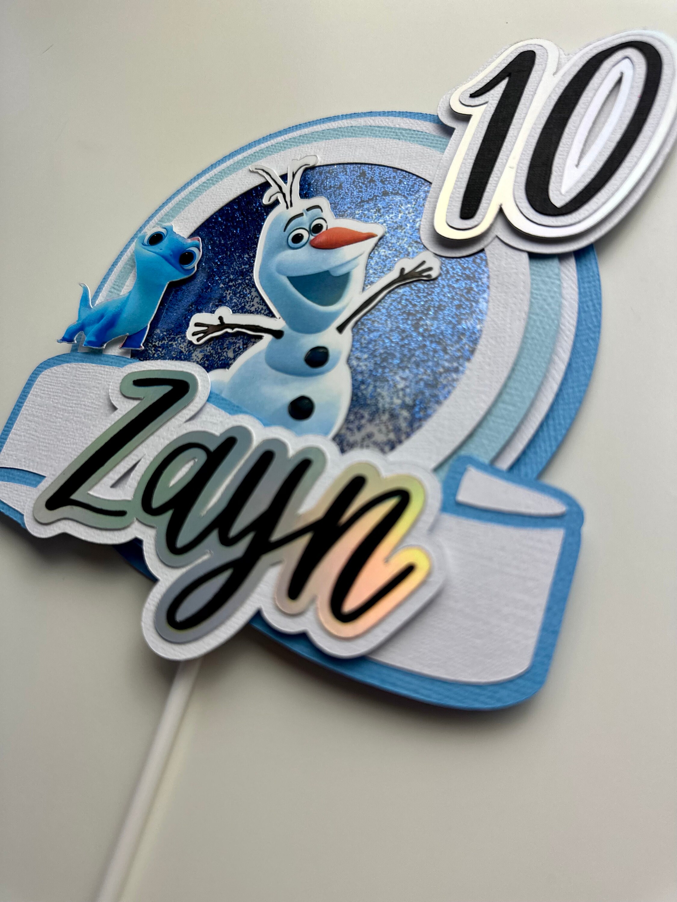 Frozen Inspired Cake Topper, Personalized Frozen Cake Topper, Olaf ...