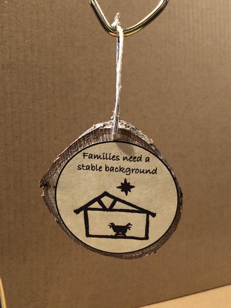 Families Need a Stable Background Ornament - Etsy