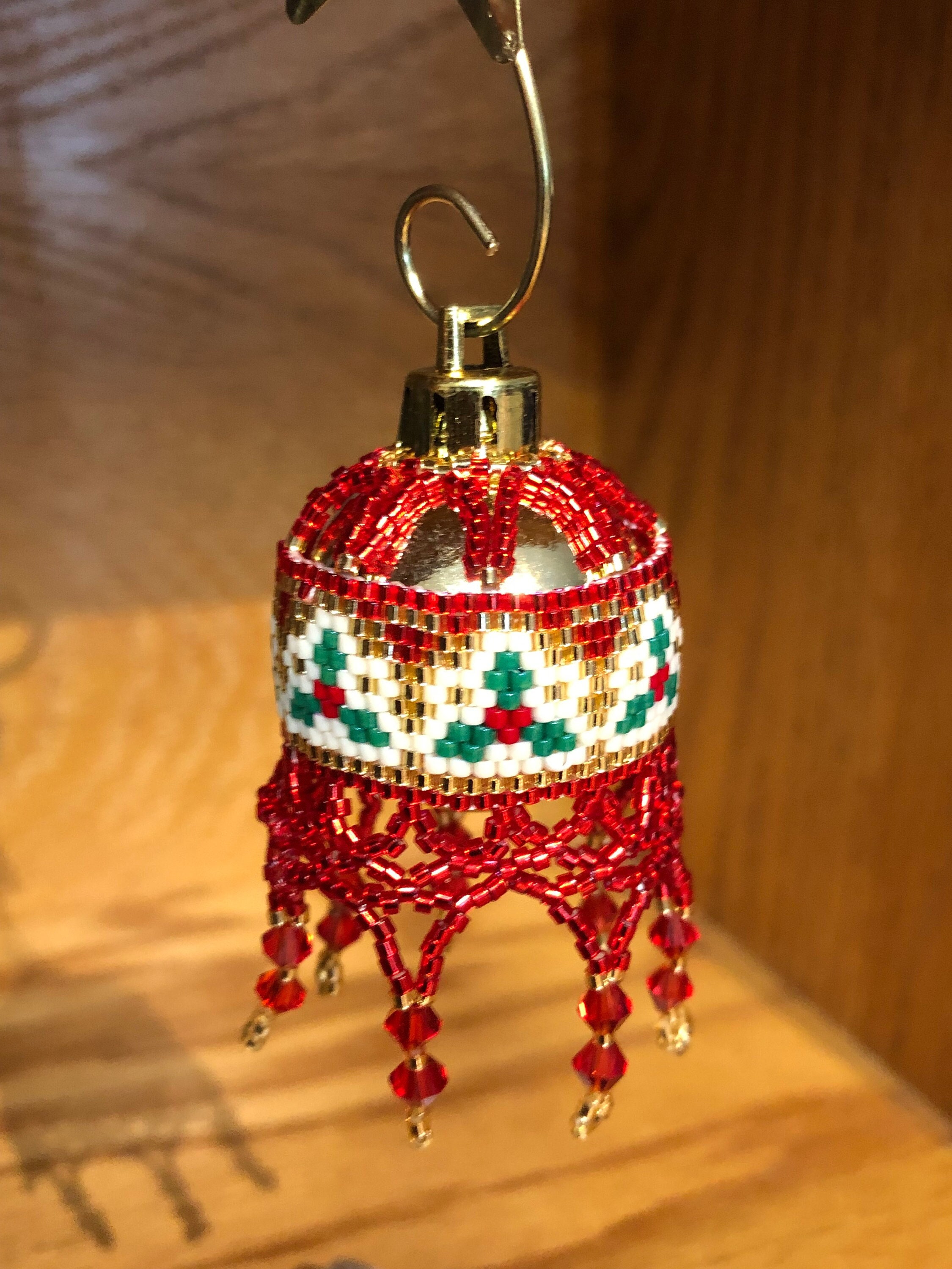 Beaded Ornament, Tiny Holly Berry - Etsy