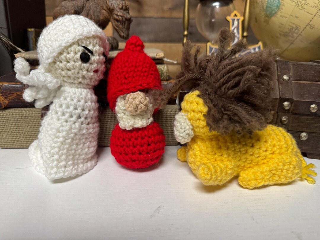 Aslan, White Witch, and Dwarf - Narnia Crochet Dolls - Etsy
