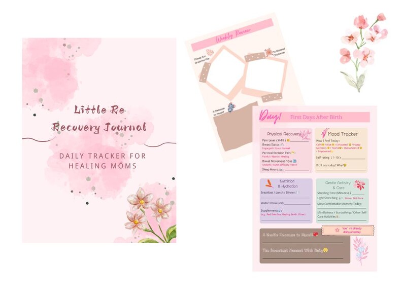 Editable Postpartum Tracker | 中英文可编辑产后打卡表 | Bilingual Canva Template ...