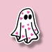Cute Pink Hearts Ghost Sticker - Etsy