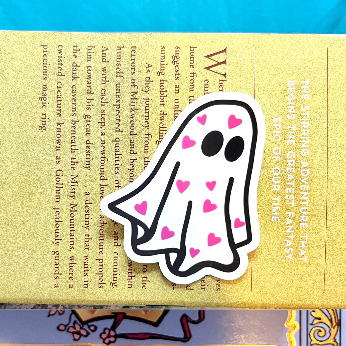 Cute Pink Hearts Ghost Sticker - Etsy