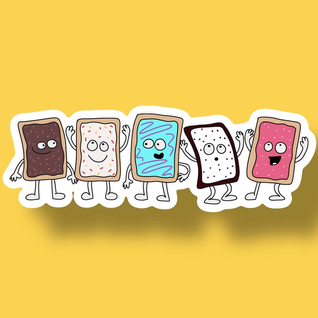 Poptart Gang Cartoon Sticker| Holographic Sparkly Vinyl Laptop Kindle ...
