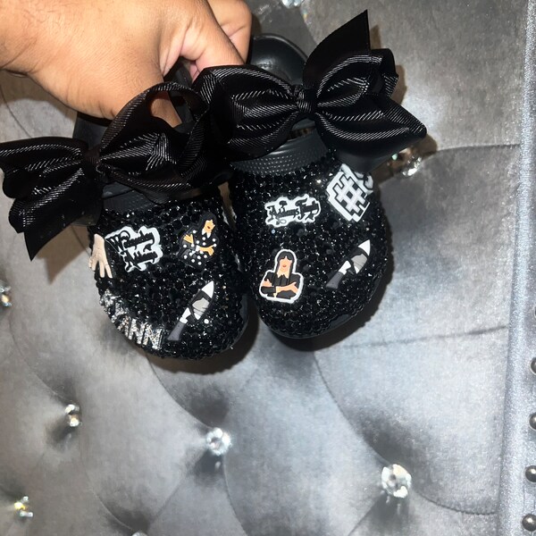 Wednesday Addams Crocs - Etsy