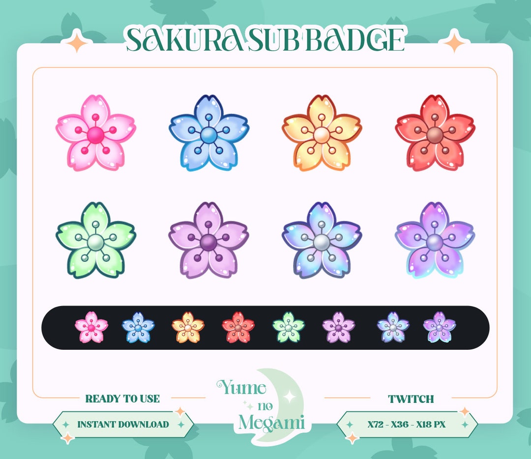 Kawaii Sakura Sub Badge / Twitch, Snacks, Sub Badge, Kawaii, Pink, Cake ...