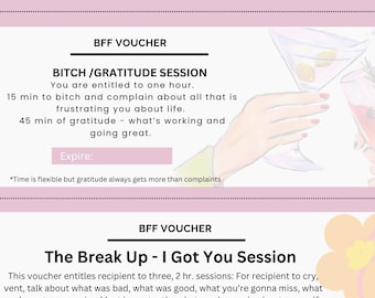 Best Friend Coupon Book Friendship Coupons Gift Vouchers for Besties ...