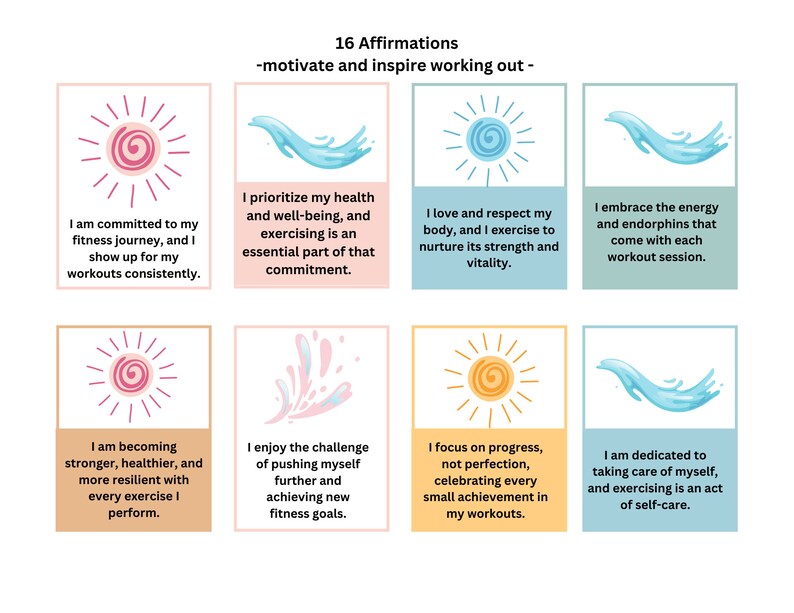Printable Affirmation Cards for Self Acceptance, Self Care, Sleeping ...