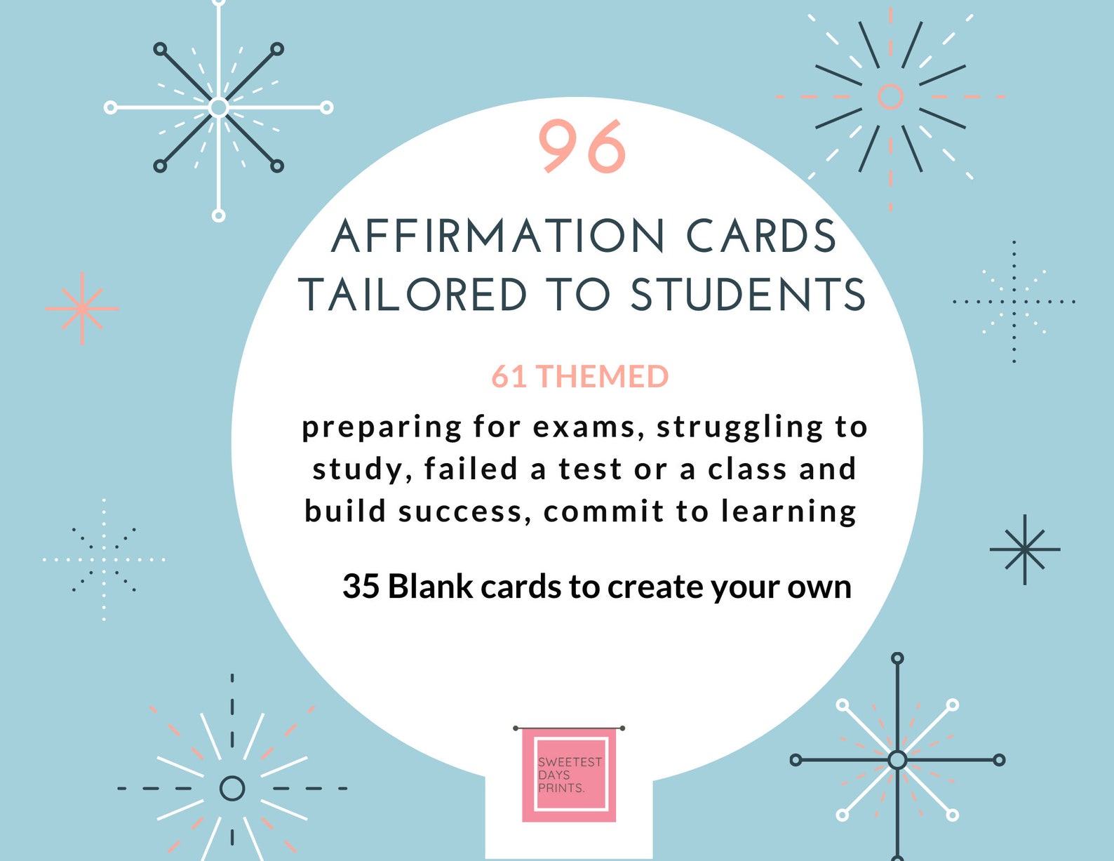 Positive Affirmation Cards for Students, Affirmation Cards for Students ...