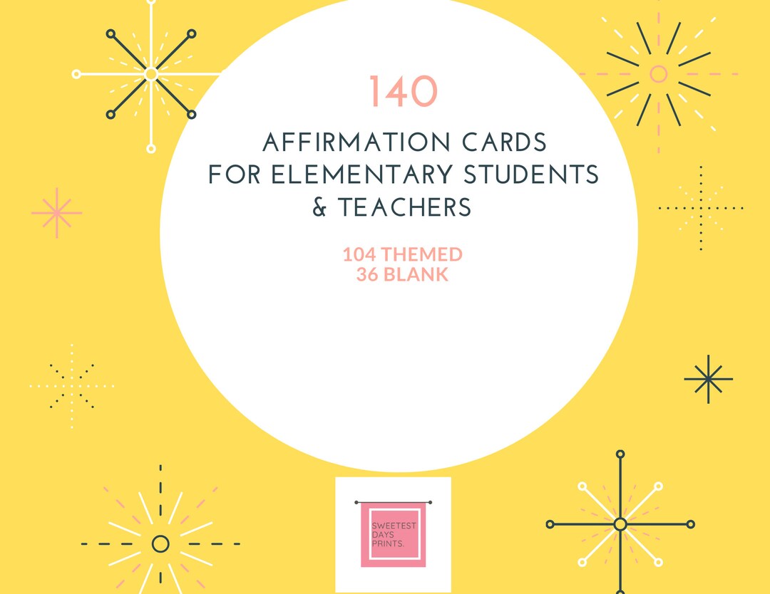 Affirmation Cards for Students and Teachers - Etsy
